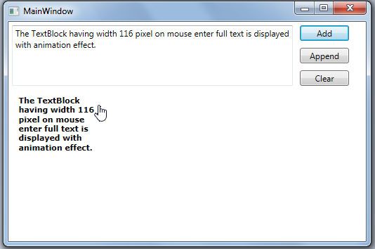 Dynamically Displaying Large Text On Mouse Hover In Wpf Applications Codeproject