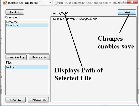 Use Of Isolated Storage A Simple Demo Codeproject