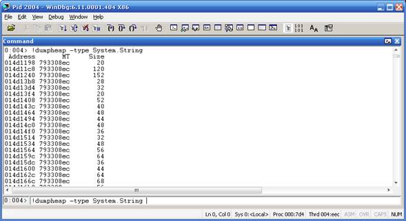 Net Debugging Dump All Strings From A Managed Code Process Running Codeproject