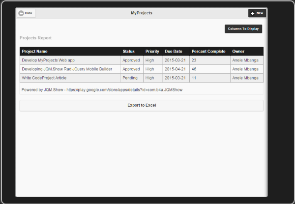 Create A Crud Web App Using Jquery Mobile And Php Ajax Calls Codeproject