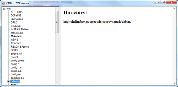 A Svn Browser Using Scraping And Winforms In Cobol For Net Codeproject