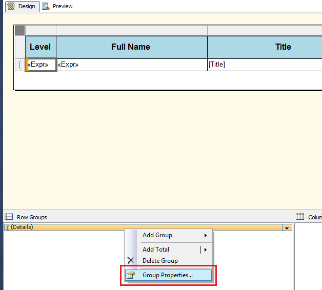 Using Recursive Hierarchy Group In Ssrs 2012 Codeproject