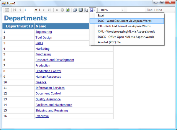 Adding Doc Rtf And Ooxml Export Formats To The Microsoft Report Viewer Control Codeproject