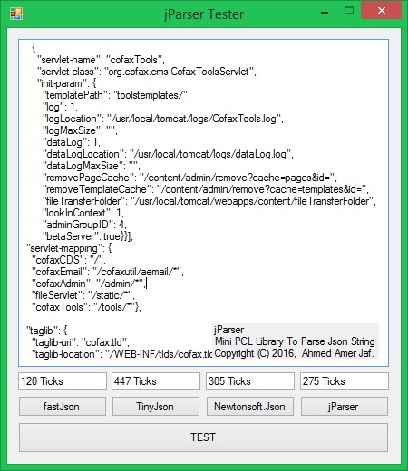 Jparser Pcl Net Json Parser Codeproject