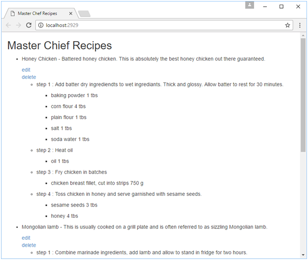 Master Chef Part 2 Aspnet Core Mvc With Fluent Nhibernate And Angularjs Codeproject