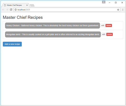 Master Chef Part 2 Aspnet Core Mvc With Fluent Nhibernate And Angularjs Codeproject