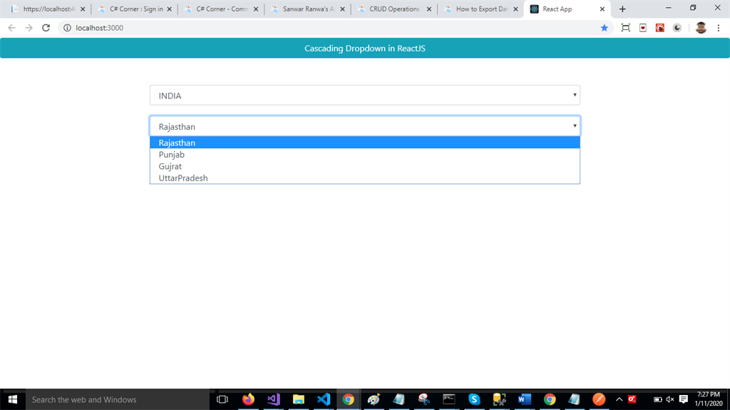 Cascading Dropdown In Reactjs Codeproject