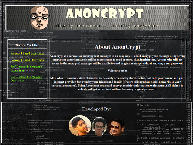 Anoncrypt Text Encryption And Decryption Website In Java Struts2 Codeproject