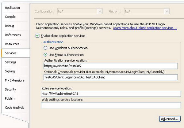 Implementing Application Security With Client Application Services In Vs2008 Codeproject 