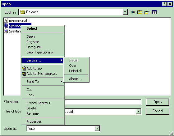 Shell Extension To Make Executables As Services Codeproject