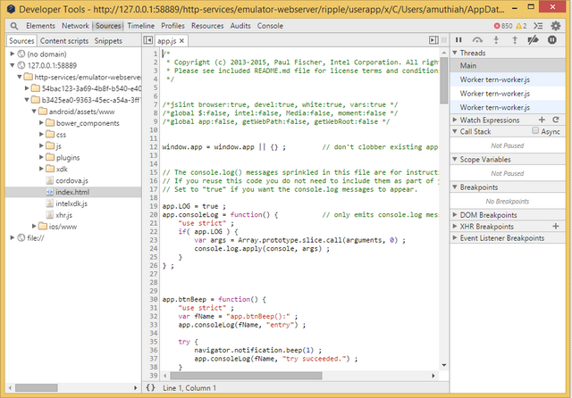 Intel Xdk Documentation Getting Started Tutorial Codeproject