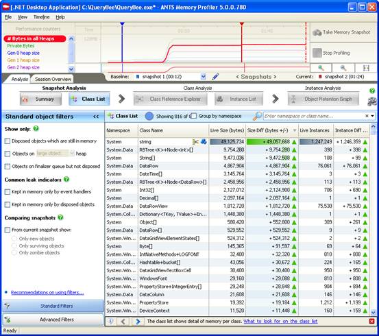 Profiling The Memory Usage Of A Net Application With Ants Memory Profiler Codeproject