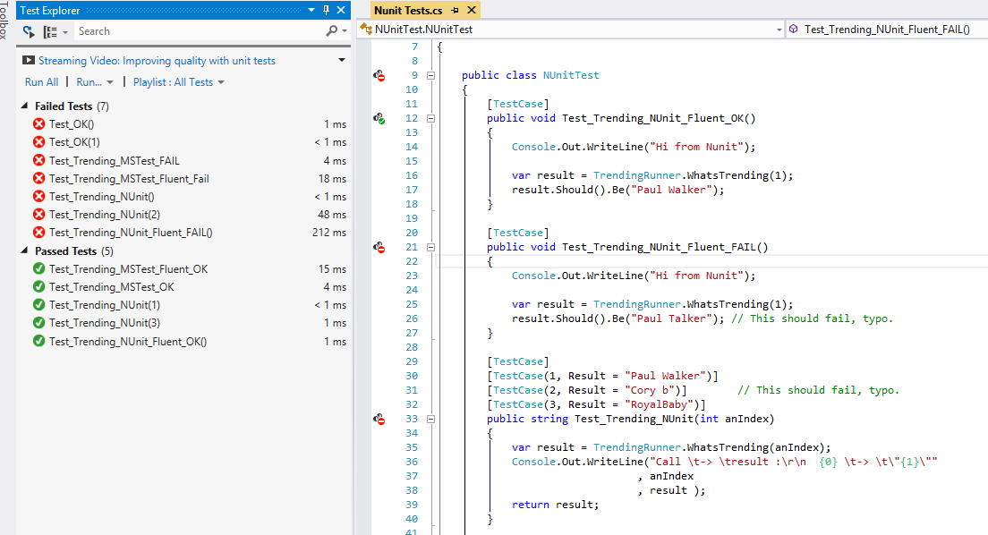 Introduction To Unit Testing With Ms Tests Nunit And Fluent Assertions Codeproject