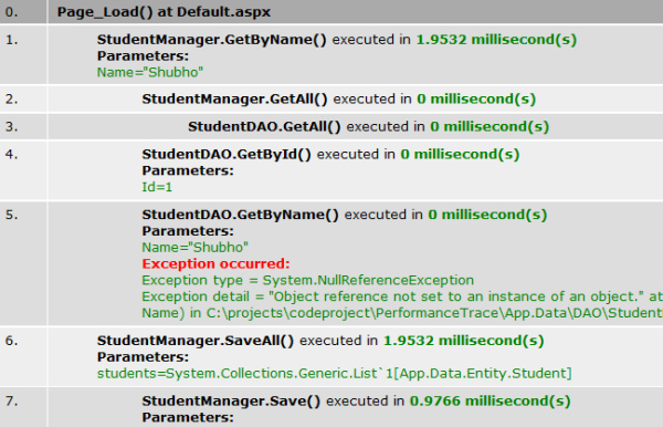 Tracenet Trace Method Level Performance For Dlls In Aspnet Applications Without Writing Any