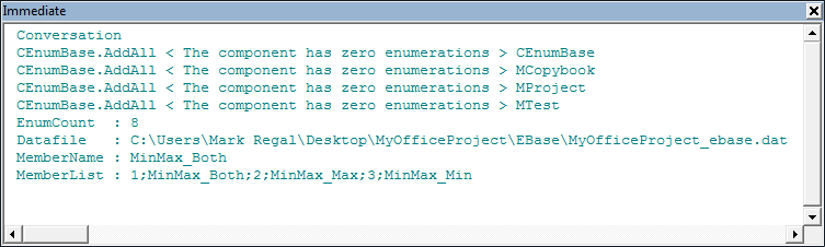 Vba Enumeration Database Codeproject