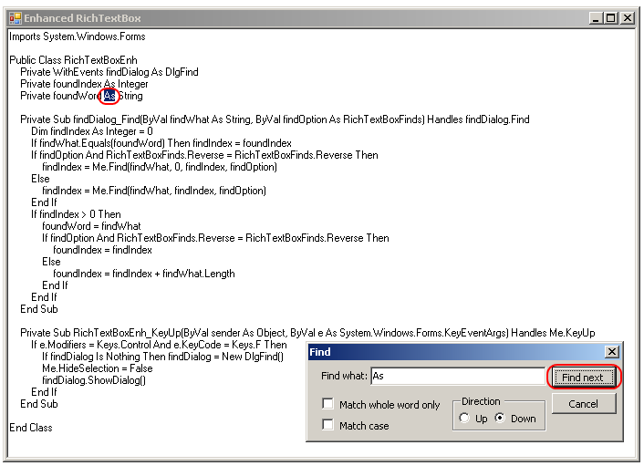 Richtextbox Control With Find Functionality Codeproject