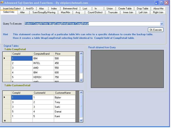 Some Advanced Sql Statements And Aggregated Functions Codeproject