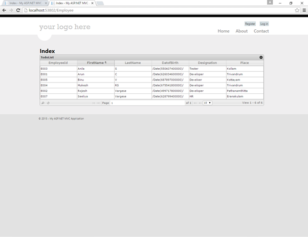 Generic Jqgrid Implementation In Mvc Codeproject