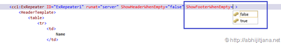 Aspnet Custom Repeater Control With Emptytemplate Showheaderwhenempty Showfooterwhenempty