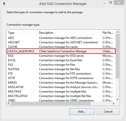 Integrating Data With Salesforce Via Ssis And Cdata Codeproject
