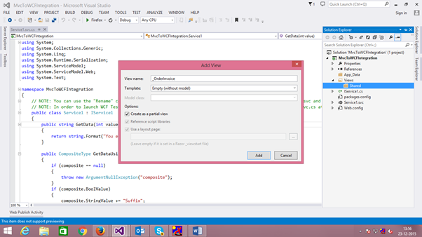 Integration Of Mvc To Wcf Service Codeproject