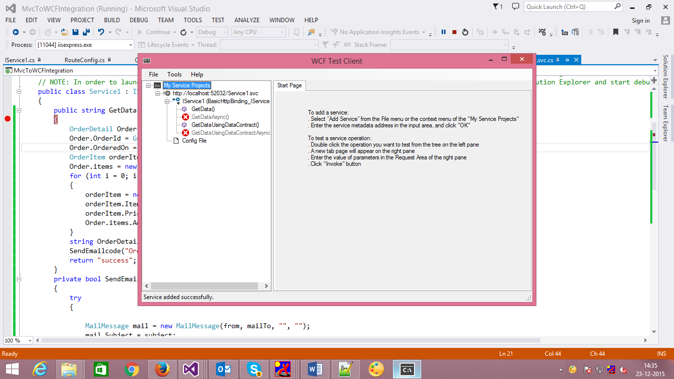 Integration Of Mvc To Wcf Service Codeproject