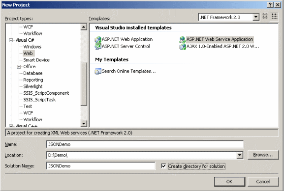 Create A Json Webservice In Aspnet 20 With A Jquery Client Codeproject